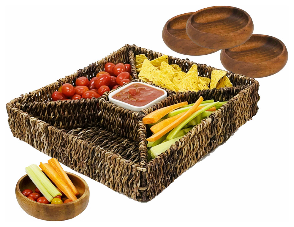 5 Piece Entertaining Set - Tropical - Chip And Dip Sets - by Woodard ...