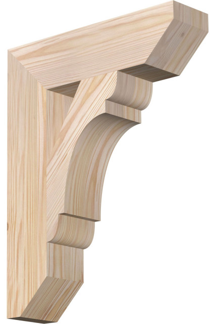 Balboa Traditional Bracket, 16"Dx28"H, 4"W Western Red Cedar/Rough Sawn ...