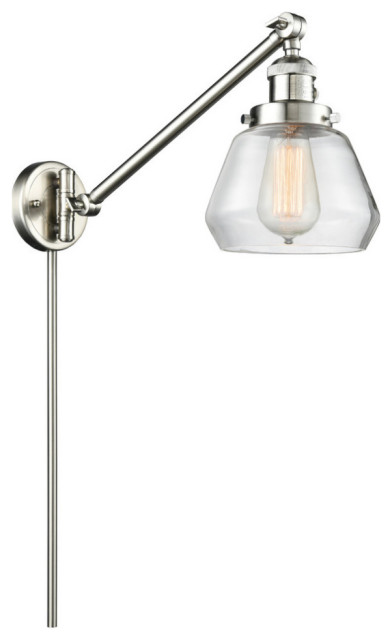 Innovations Fulton 1-Light Dimmable LED Swing Arm, Brushed Satin Nickel ...