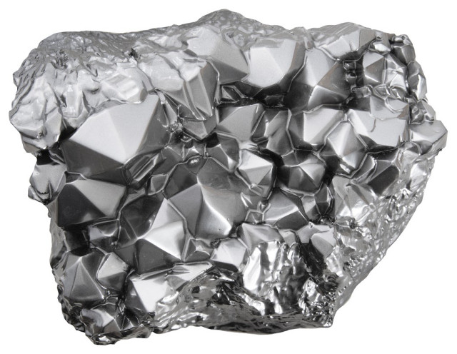 Cast Crystal Tabletop Accent, Liquid Silver, Large - Contemporary ...