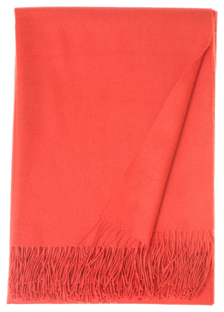 Paris Baby Alpaca Throw, Orange - Contemporary - Throws - by Hudson ...