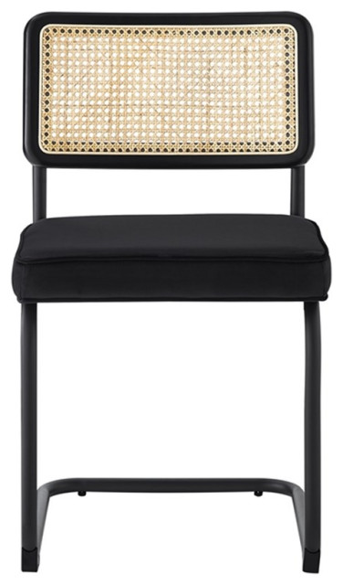 Posh Living Sherry Velvet Dining Chair Seat (Set of 2) Black - Tropical ...