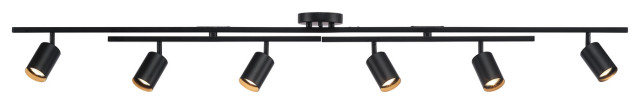 Waylon 6-Light Matte Black Track Lighting - Transitional - Track ...