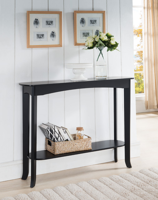 Donnelle Wood Console Table, Espresso - Transitional - Console Tables ...