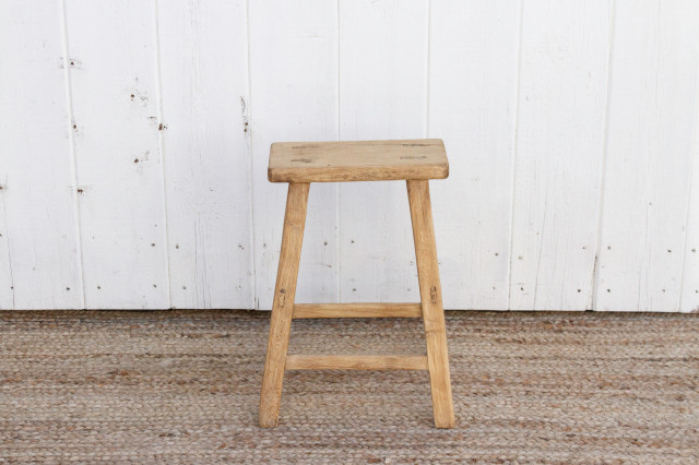 Charming Rustic Asian Stool - Farmhouse - Accent And Garden Stools - by ...