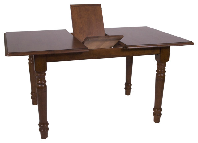 5-Piece Rectangular Extendable Dining Set, Butterfly Leaf Table ...