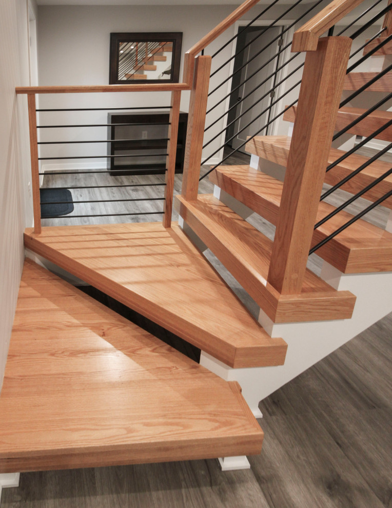 99_Modern & Open L-Shape-Winder Stair, Arlington VA 22207 - Staircase ...