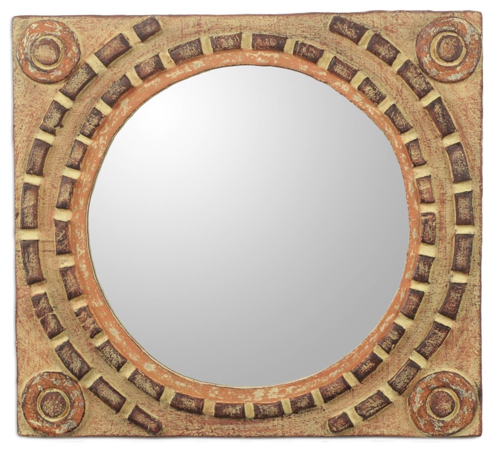 African Tradition Mirror - Farmhouse - Wall Mirrors - by NOVICA | Houzz