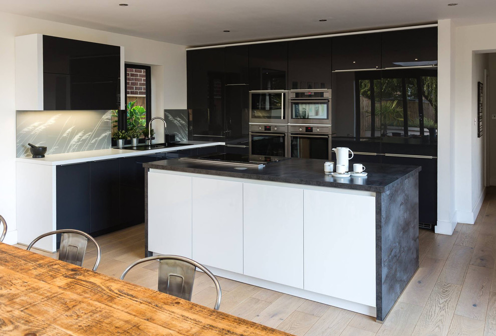 Black Gloss Glass Kitchen - Modern - Other - by Haus of Design