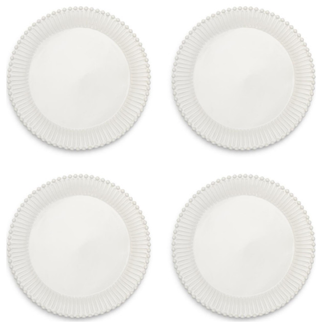 Two's Company 53941 Heirloom S/4 Pearl Edge Dinner Plates - Traditional ...
