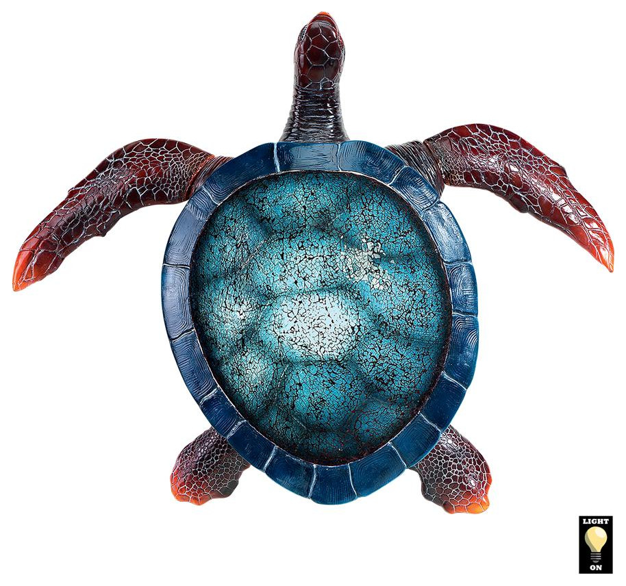 Design Toscano Blue Sea Turtle Illuminated Wall Sculpture ...