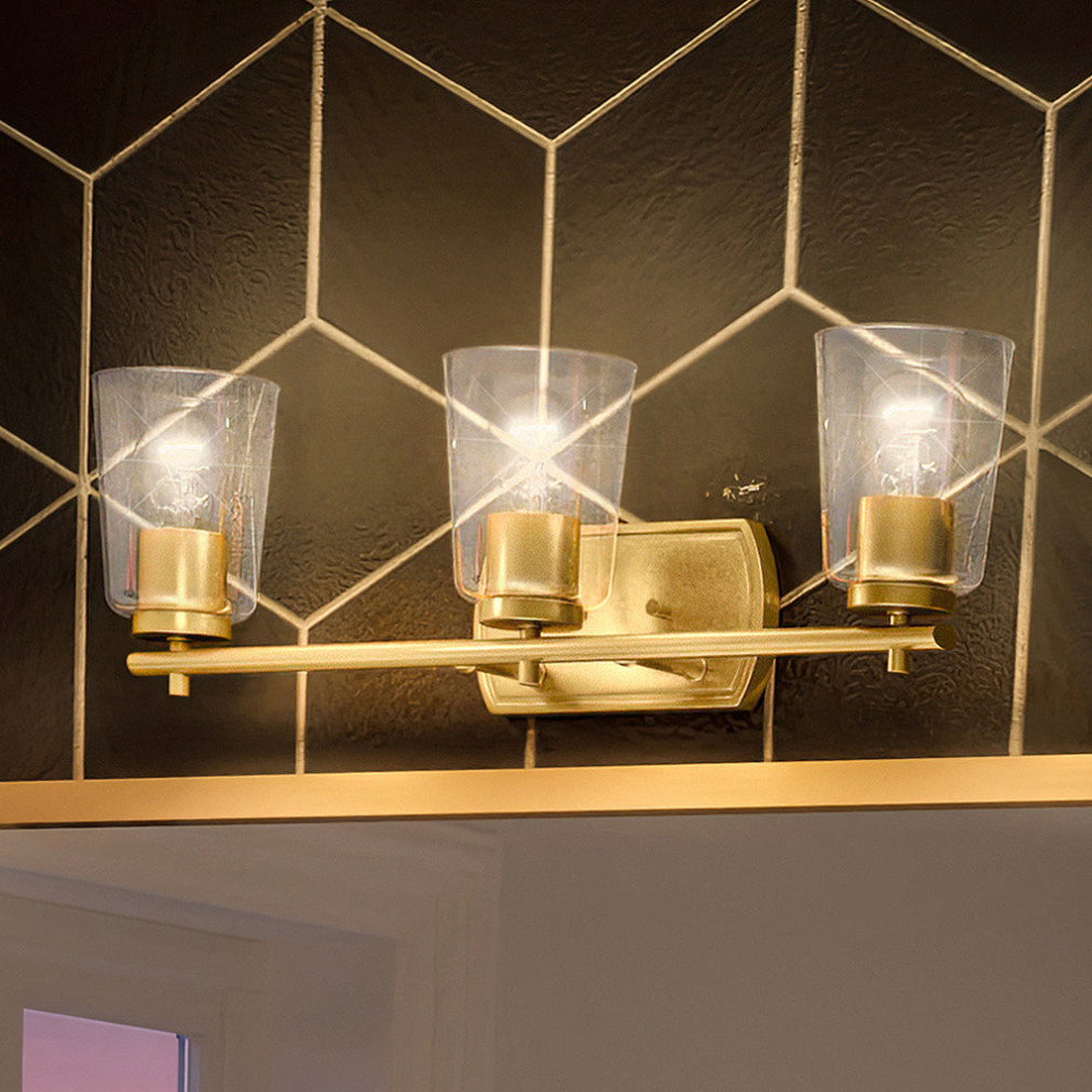 Luxury Traditional Bath Light, Satin Gold - Transitional - Bathroom ...
