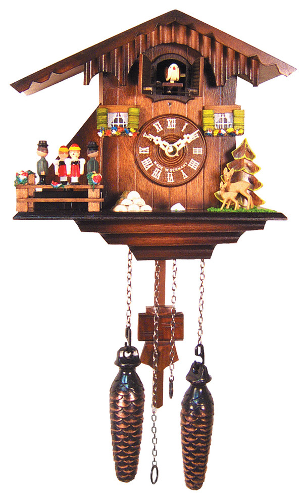 Dancers Engstler Battery-Operated Cuckoo Clock- Full Size - Rustic ...
