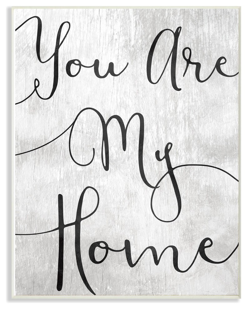 You Are My Home Cursive Typography Stretched Canvas Wall Art, 10"x15 ...
