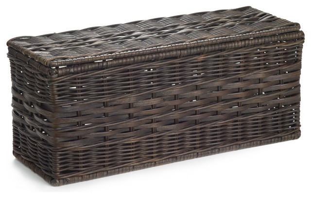 Lidded Wicker Box, Standard - Decorative Boxes - by The Basket Lady | Houzz