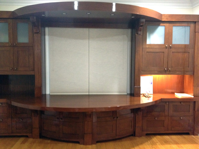 Custom Made Solid Wood Wall Unit - New York - by Custom Made Wood ...