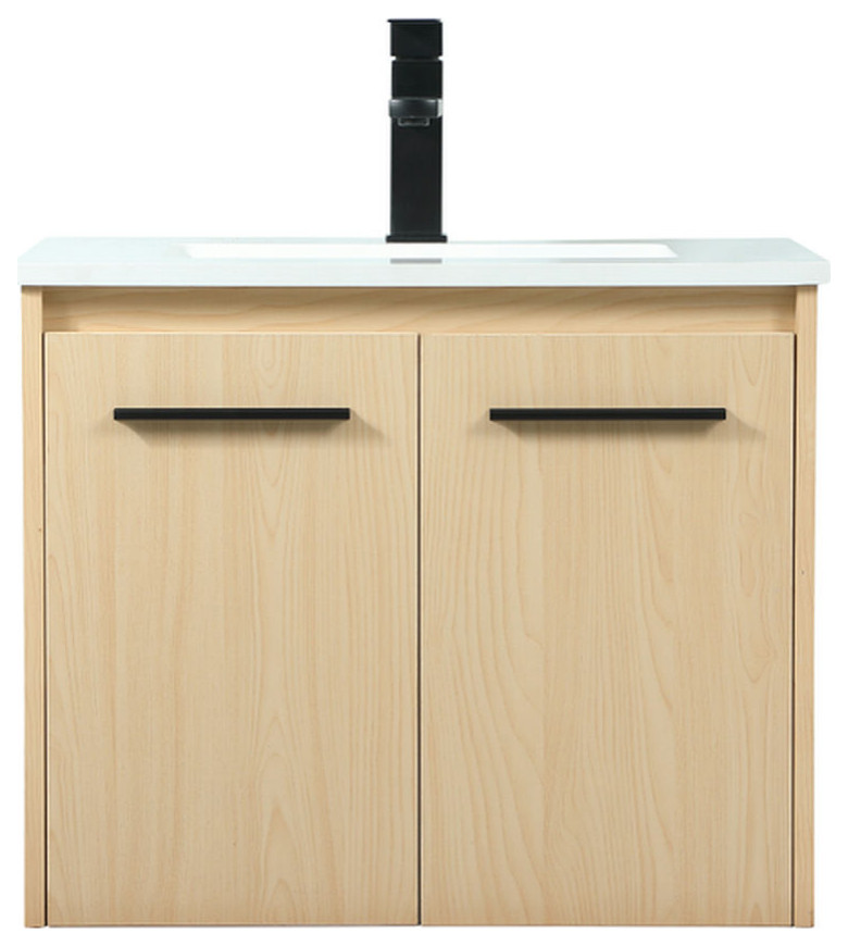 24" Single Bathroom Vanity, Maple, Vf44524Mmp - Modern - Bathroom ...