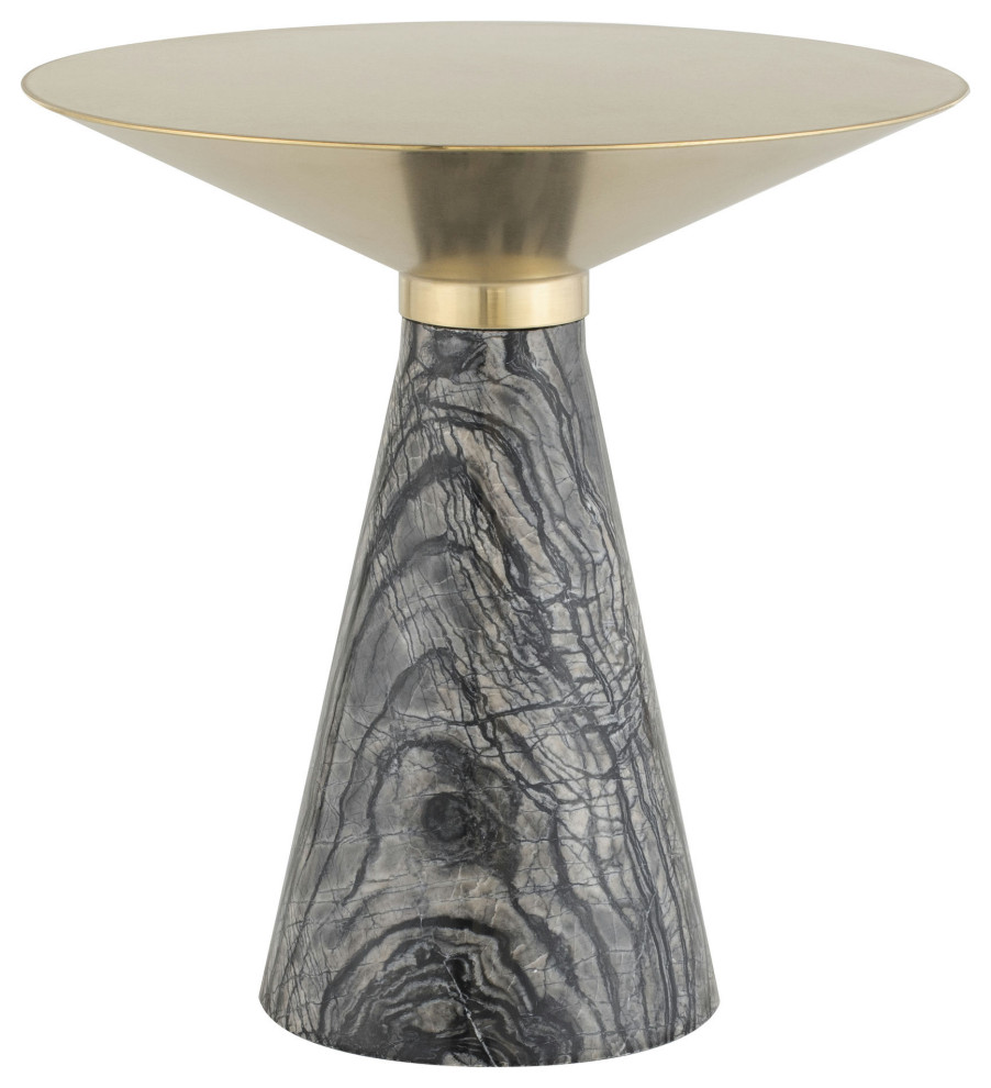 Iris Gold Metal Side Table, HGNA547 - Contemporary - Side Tables And End Tables - by Beyond ...