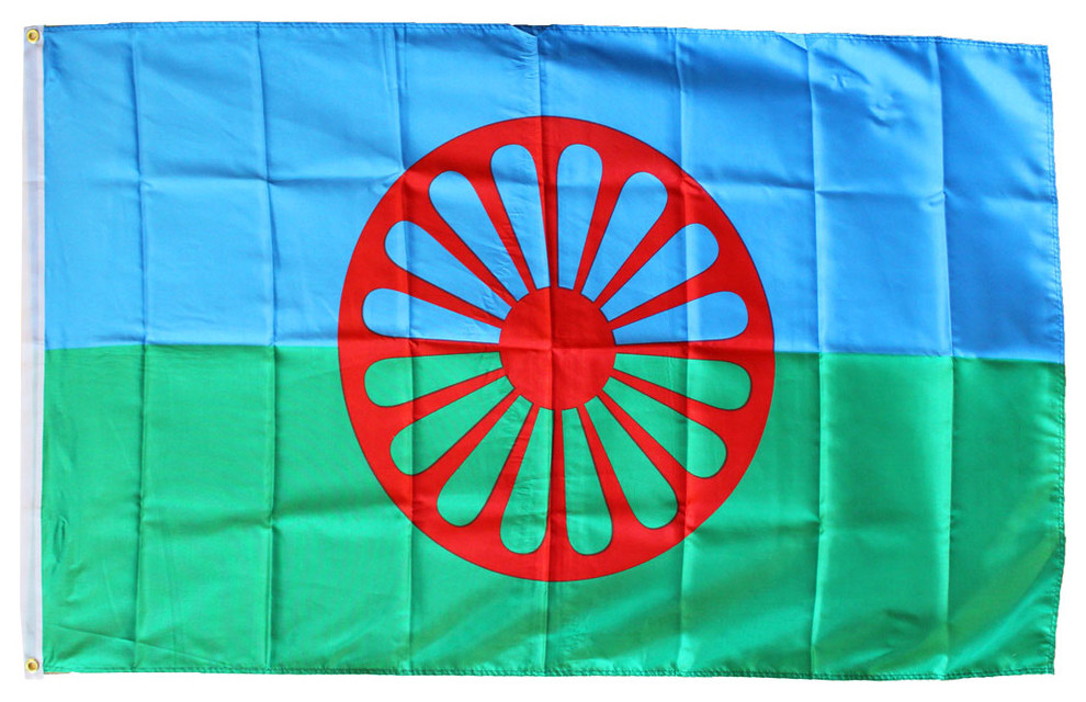 Romani, 3'x5' Polyester Flag - Traditional - Flags And Flagpoles - by ...
