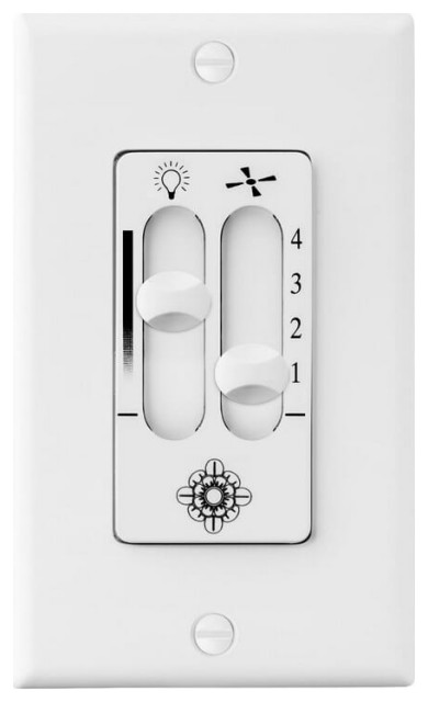 Visual Comfort Fan 4-Speed Dimmable Wall Control in White - Traditional ...