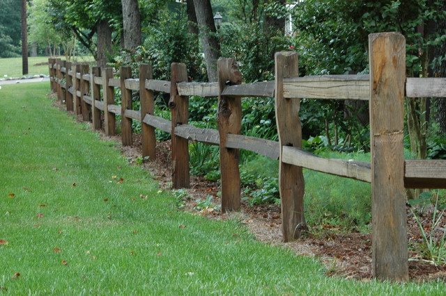Western Red Cedar Split Rail - Traditional - Landscape - Atlanta - by ...