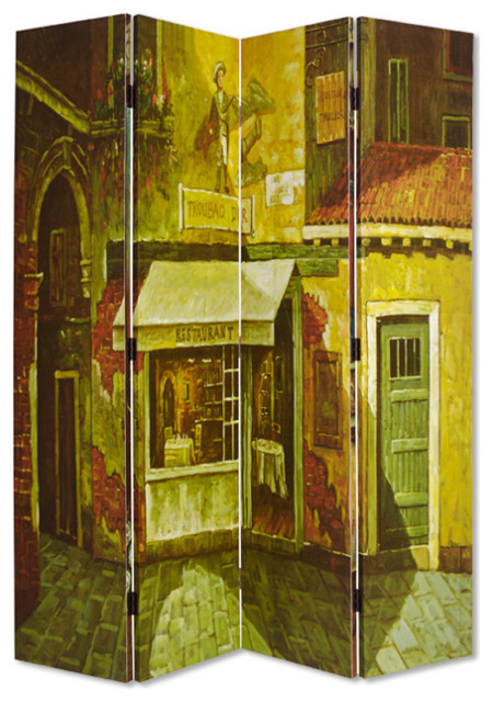 1" x 63" x 71" Multi Color French Quarter Screen - Contemporary ...