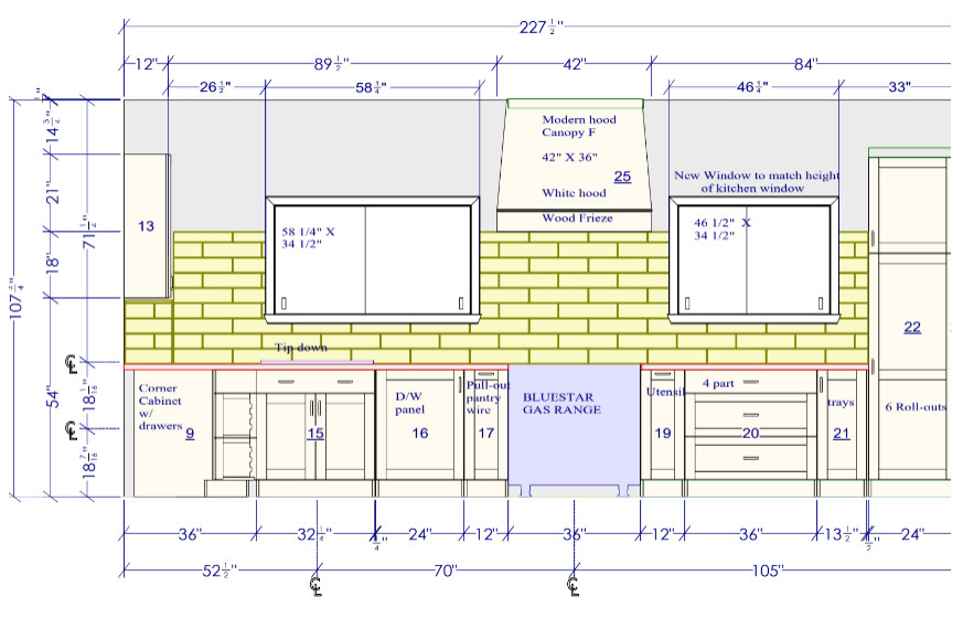 Backsplash question on windows flanking range