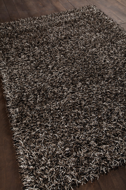 Zara Hand-Woven Contemporary Rug, Rectangular Black/Cream/Olive 4'x6 ...