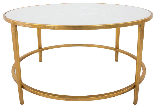 Augustine Silver Round Coffee Table - Contemporary - Coffee Tables - by Lillian Home | Houzz