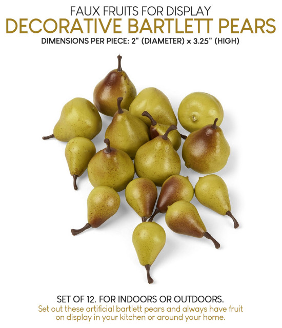 Set of 32, Decorative Mini Pears, Measures 1.25" Dia and 1" H ...
