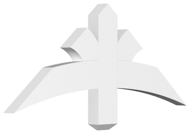 Davenport Architectural Grade PVC Gable Bracket, 36"Wx15"H (10/12 Pitch ...