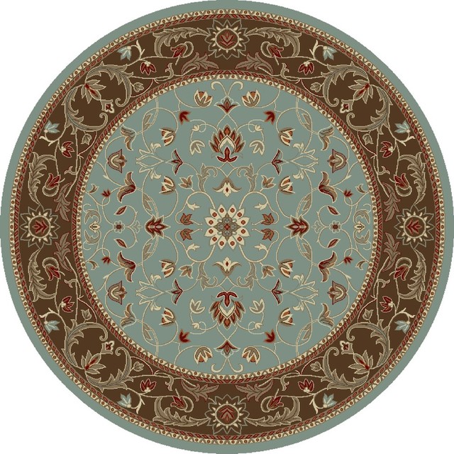 Flora Blue 5'3 Round, 7'10 Round - Traditional - Area Rugs - by Concord ...
