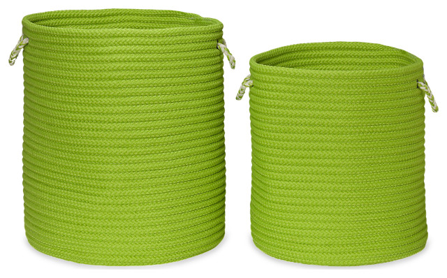 Sundance Woven Hampers Green 15"x15"x18", Round, Braided - Hampers - by ...