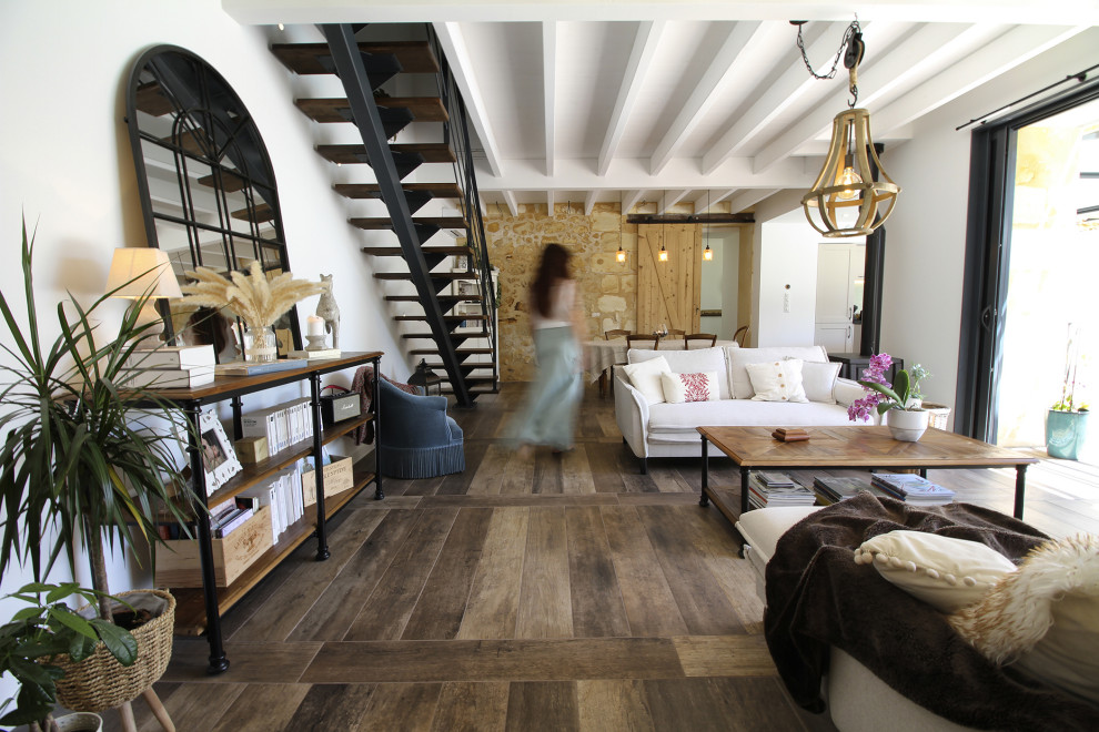 Transformation et extension PZ - Farmhouse - Living Room - Bordeaux ...