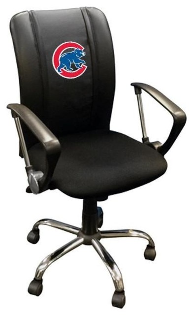 Chicago Cubs Secondary Task Chair With Arms Black Mesh Ergonomic ...