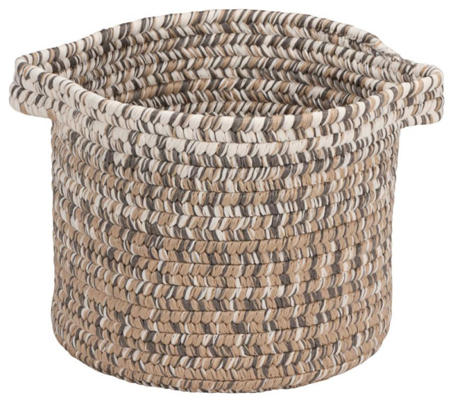 Monet Ombre Basket, Tan 16"x16"x20" - Beach Style - Baskets - by ...