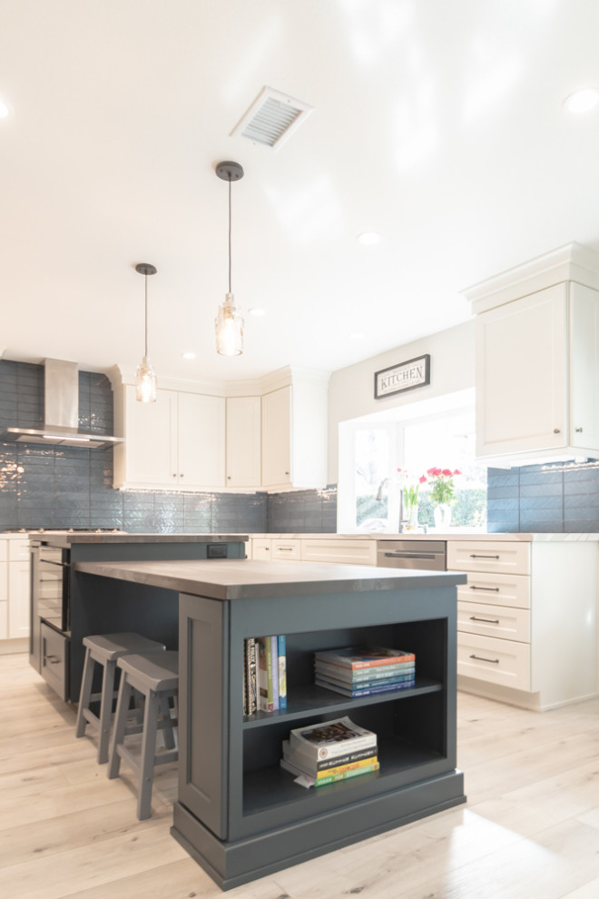 Omega Cabinetry, Renner door style, Beach House finish. Island: Amalfi ...