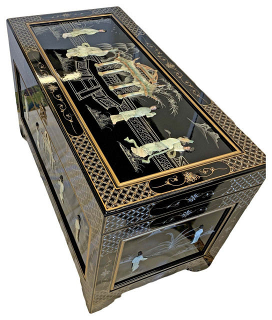 Large Mother of Pearl Oriental Storage Chest - Asian - Decorative ...