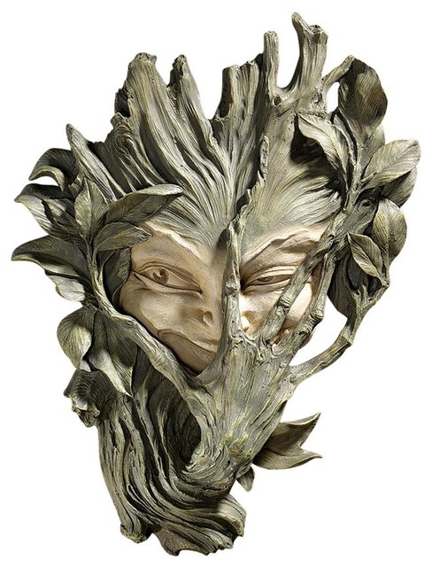 Design Toscano Bashful Wood Sprite Plaque - Eclectic - Outdoor Wall Art ...