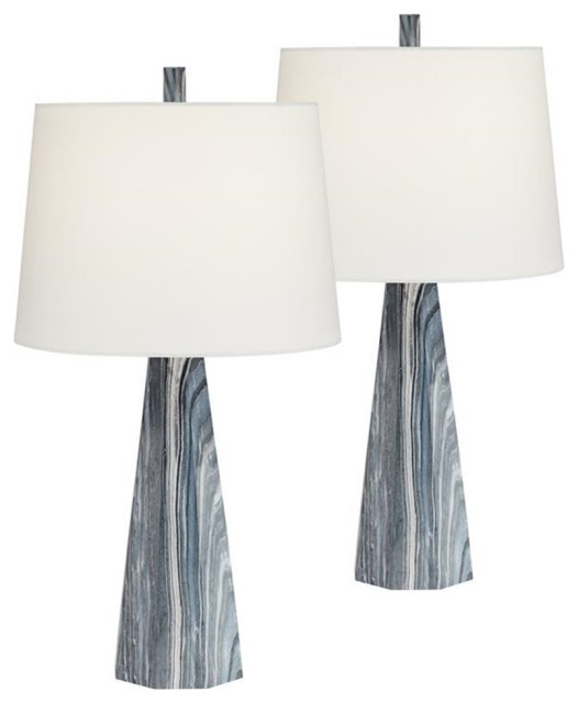 Pacific Coast Lighting Bluestone Resin Table Lamp in Multi-Color (Set ...