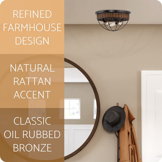 3 Light Home Farmhouse Flush Mount Lighting Farmhouse Dome Ceiling ...