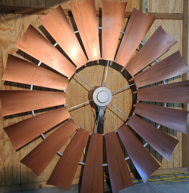 Rustic Rose Gold Windmill Ceiling Fan, The American Fan, 46 ...