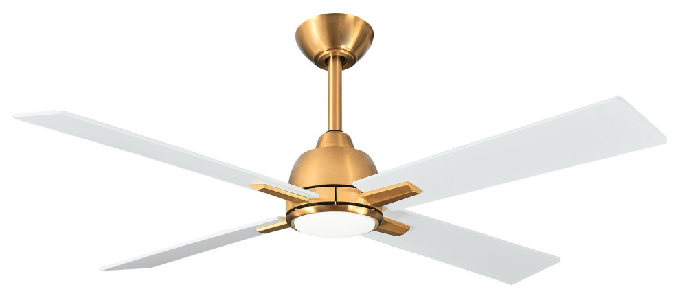 48 in. Modern 3000K/6500K LED Ceiling Fan with Reversible DC Motor ...