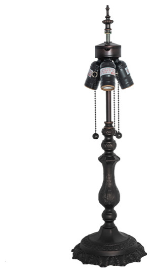 23" High Classic 3 Light Table Base - Traditional - Lamp Bases - by ...