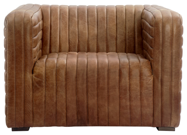 Castle Chair Open Road Brown Leather - Contemporary - Armchairs And ...