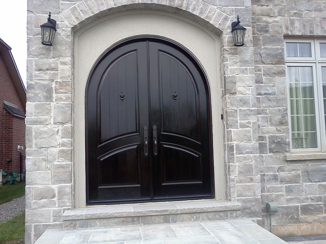 Rustic, Arched, Solid Mahogany Wood , Entry Doors, by ETO Doors ...