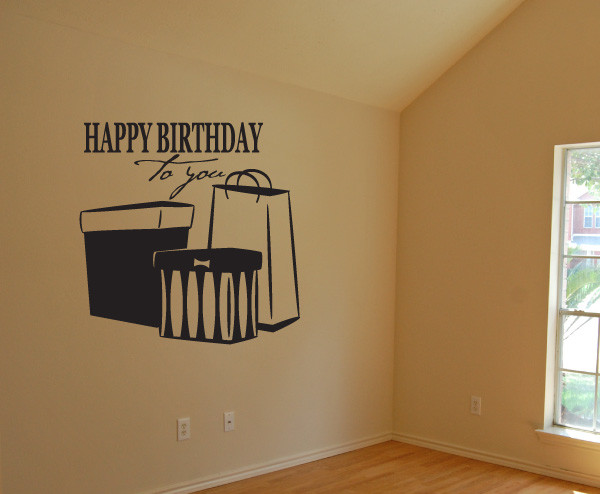 Happy Birthday To You Vinyl Wall Decal ce044happyviii, 12 in ...