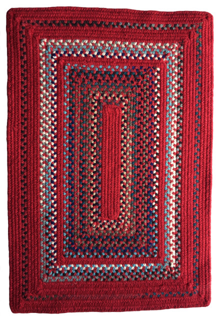 Bradford Concentric Rectangle Braided Area Rug, 11'4"x14'4 ...