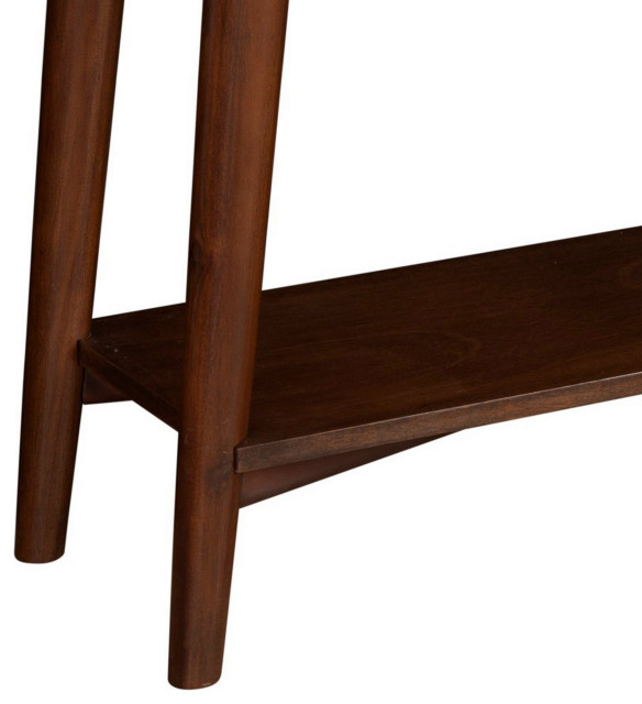 Benzara BM261893 Console Table With 2 Drawers and Angled Legs, Walnut ...