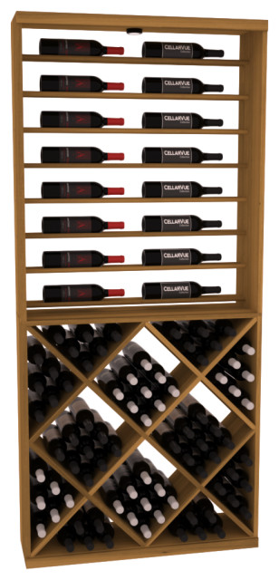 CellarVue Redwood Horizontal Wine Rack Combo, Unstained - Transitional ...